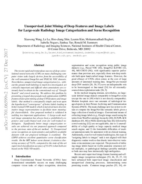 Unsupervised Joint Mining Of Deep Features And Image Labels For Large Scale Radiology Image