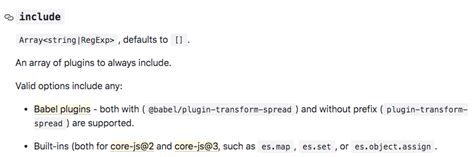 can t forcefully `include` a specific polyfill with preset env `usebuiltins usage` · issue 8932