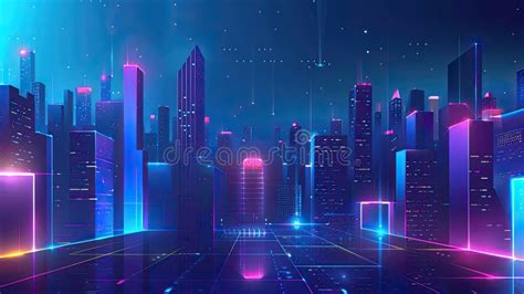 Holographic Displays Abstract Data Streams And Geometric Shapes
