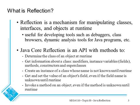 seg4110 advanced software design and reengineering topic h java