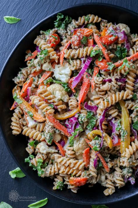 Roasted Vegetable Pesto Pasta Kristina Demuth
