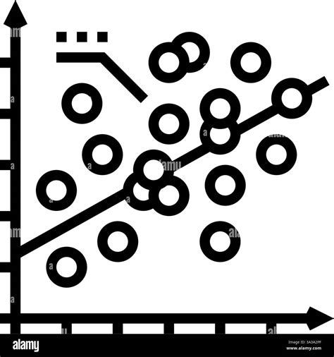 Regression Graph Machine Learning Line Icon Vector Regression Graph Machine Learning Sign