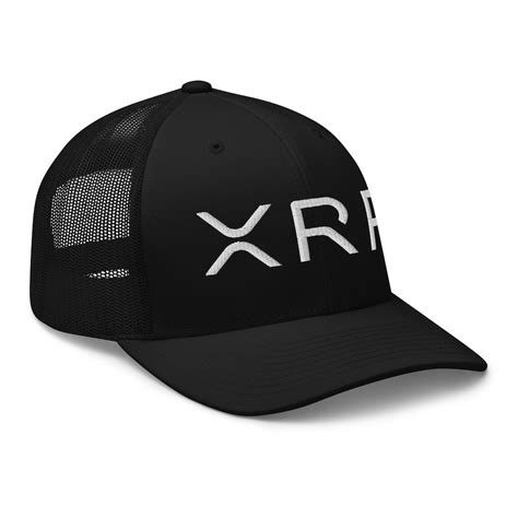 Embroidered Xrp Ripple Trucker Hat Black Navy White Grey Color