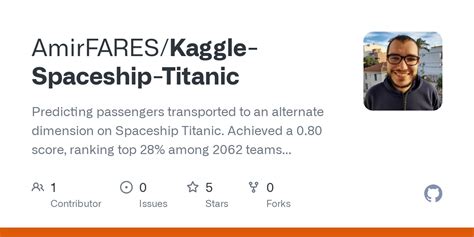 GitHub AmirFARES Kaggle Spaceship Titanic Predicting Passengers Transported To An Alternate