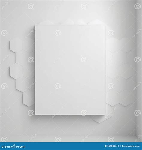 Wall Poster Mockup Five Sided Polygon With Rounded Corners Ai