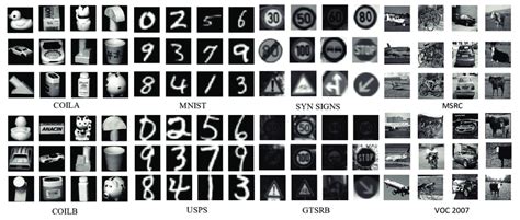 Image Samples From Coil20 Mnist Usps Syn Signs Gtsrb Msrc And Voc Download Scientific
