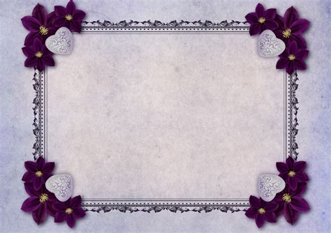 무료 이미지 꽃들 심장 틀 종이 장식적인 인사말 카드 생일 출생 발렌타인 데이 꽃 무늬의 배경 사본 공간 낭만적 인 스크랩북 축제의 공백