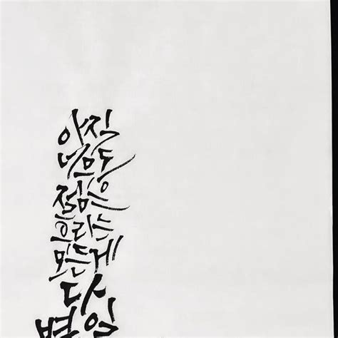 박서영 다움캘리 캘리그라피 세종시캘리그라피 On Instagram 아직젊은이 아직 너무도 젊은 우리는 모든게 다