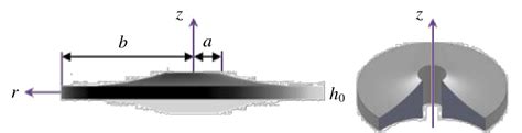 Configuration Of A Variable Thickness Annular Disk Of Inner Radius A Download Scientific