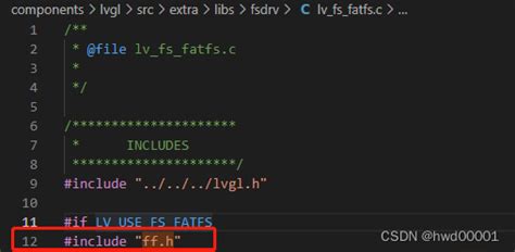 Lvgl笔记5文件系统编译出错 Lvfsfatfsc1210 Fatal Error Ffh No Such File