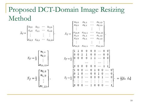Ppt An Efficient Method For Dct Domain Image Resizing With Mixed