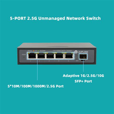5 Port 2 5g Ethernet Switch With 10g Sfp 5 X 2 5g Base T Ports Plug Juplink