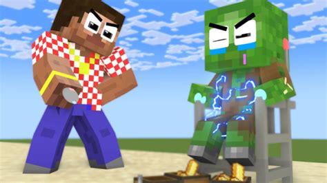 انیمیشن ماینکرافت چالش بچه زامبی سیاه داستان زامبی