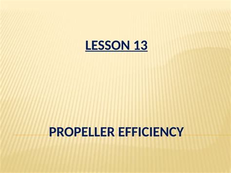 Gas Turbine Engine Propeller Efficiency Pptx