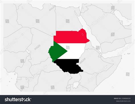 Eritrea Map Highlighted Eritrea Flag Colors Stock Vector Royalty Free Shutterstock