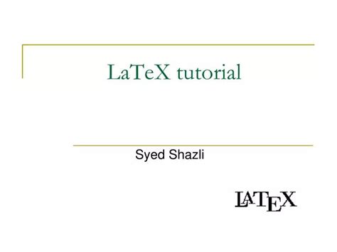 ppt latex tutorial powerpoint presentation free download id 3891032