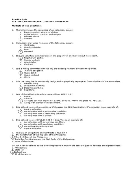 practice quiz 1 pdf law of obligations civil law legal system