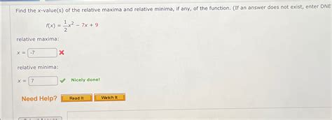 Solved Find The X Value S ﻿of The Relative Maxima And