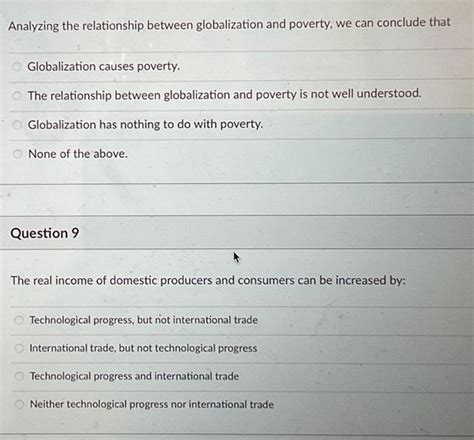 Solved Analyzing The Relationship Between Globalization And
