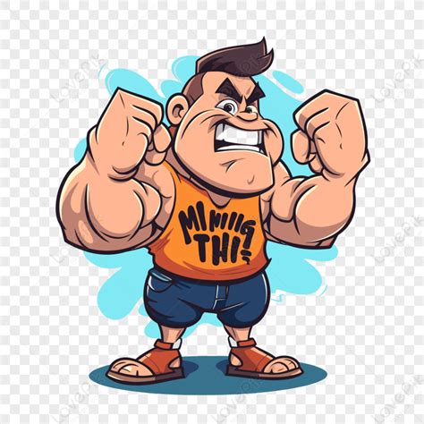 동기 부여 클립 아트 만화 근육질의 남자 벡터 Png 일러스트 무료 다운로드 Lovepik