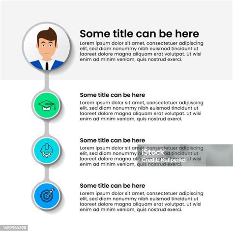 인포그래픽 템플릿입니다 3 단계와 아이콘이있는 라인 이력서 개념에 대한 스톡 벡터 아트 및 기타 이미지 개념 계획 다이어그램 Istock