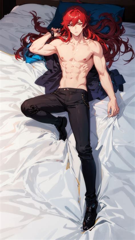 Pin By Hinata Styles On Diluc Genshin Impact Emo Boy Art Anime Guys Handsome Anime Guys