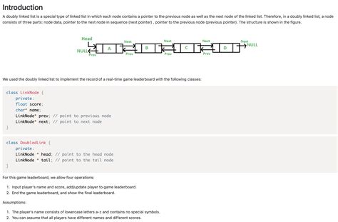 Solved A Doubly Linked List Is A Special Type Of Linked List