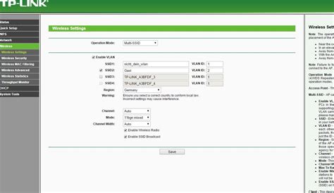 Vlan Trunk Port Einstellungen Für Multi Ssid Access Point Gast Wlan Administrator