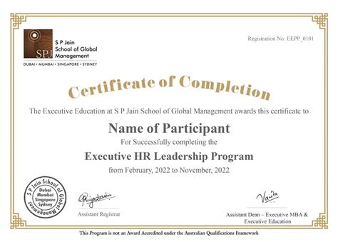 Executive HR Leadership Program From SP Jain