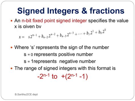 Number Formats For Signals And Coefficients In DSP System PPTX Computing Technology