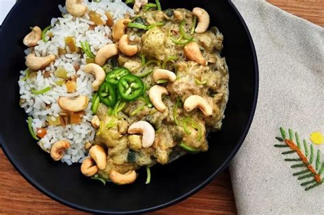 Vegetarische Groene Curry Een Snelle En Gezonde Maaltijd