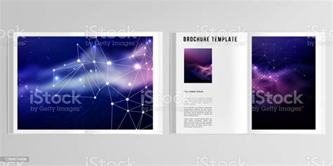 A4 이중 브로셔 전단지 커버 디자인 책 디자인 잡지 브로셔 커버용 커버 모형 템플릿의 3d 사실적인 벡터 레이아웃 디지털