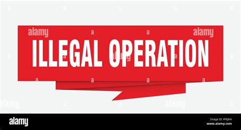 Illegal Operation Sign Illegal Operation Paper Origami Speech Bubble Illegal Operation Tag