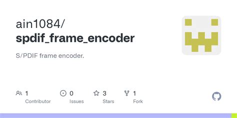Github Ain1084spdifframeencoder Spdif Frame Encoder
