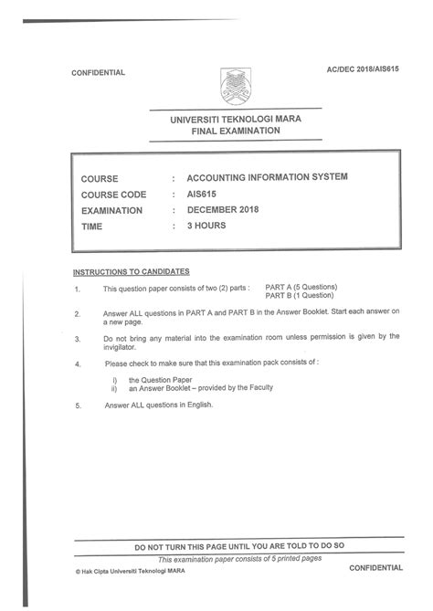 Ais615 Accounting Information System Accounting Information System