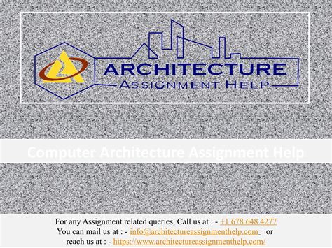 Computer Architecture Assignment Help By Architecture Assignment Help