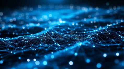 Abstract Network Digital Data Flow Connections Stock Illustration