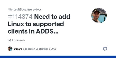 need to add linux to supported clients in adds documentation · issue