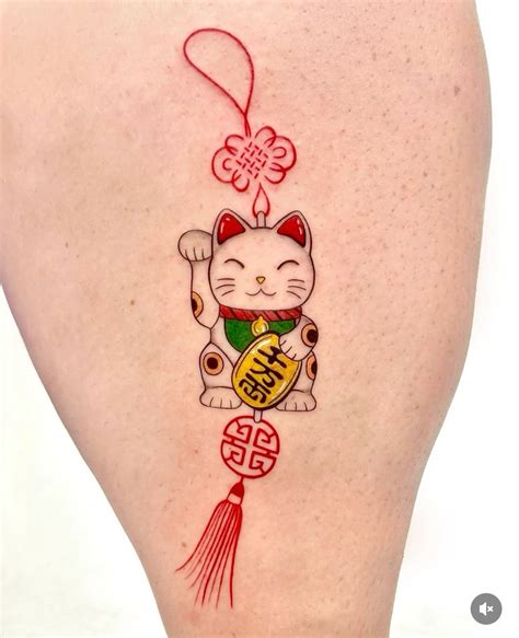 Pin By Dianne On Porcelain Ideas Lucky Cat Tattoo Cat Tattoo Designs