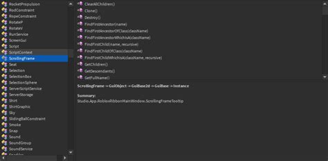 Scrollingframes Summary Is Shown Incorrectly In Object Browser