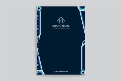 Premium Vector Modern Company Notebook Cover Design