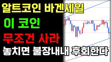 알트코인 바겐세일 이코인 무조건 사라 놓치면 불장내내 후회한다 Youtube