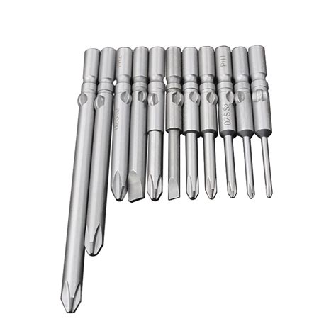 进口s2电动螺丝刀头802十字一字电批头6c电起子头电批咀10支包邮虎窝淘