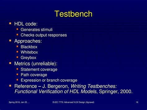 Elec 7770 Advanced Vlsi Design Spring 2016 Verification Ppt Download
