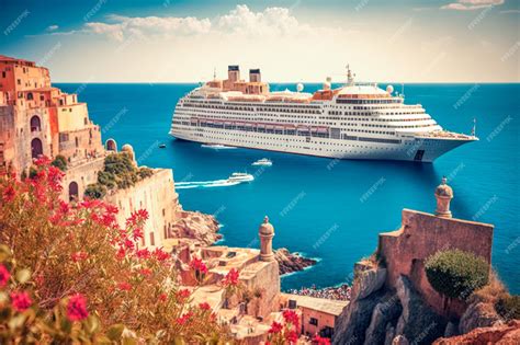 Premium Photo Cruise Ship Sailing Around The Greek Islands Offers