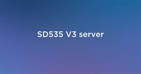 Thinksystem Sd535 V3 Server Lenovo Press