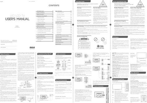 RCA LED G RQ User Manual LED TV Manuals And Guides L