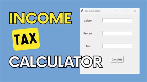 Gui App Income Tax Calculator From Scratch Python Tkinter Beginners Project Tutorials