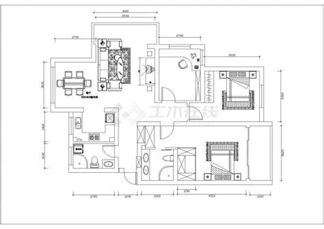 标准住宅套房方案图的完整CAD全套图纸 住宅小区 土木在线