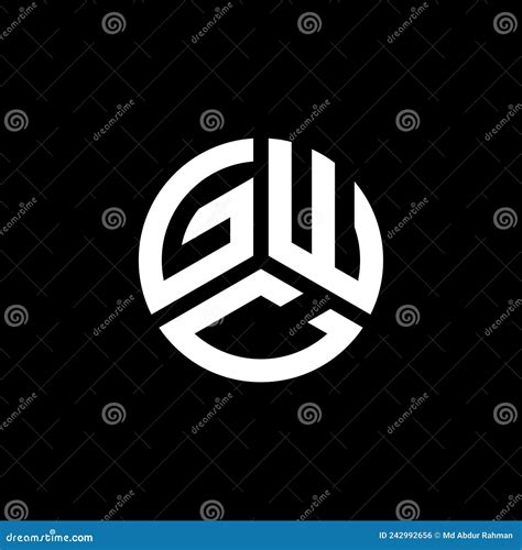 GWC Letter Logo Design On White Background GWC Creative Initials Letter Logo Concept Stock